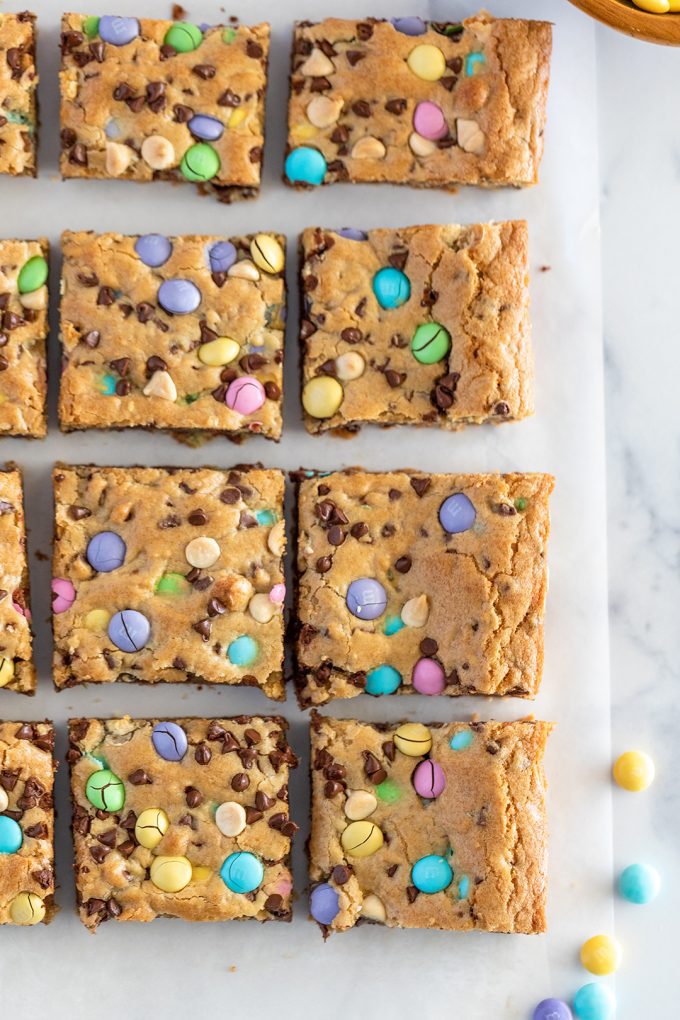 Easter M&M'S Cookie Bars - Easter Dessert - No. 2 Pencil