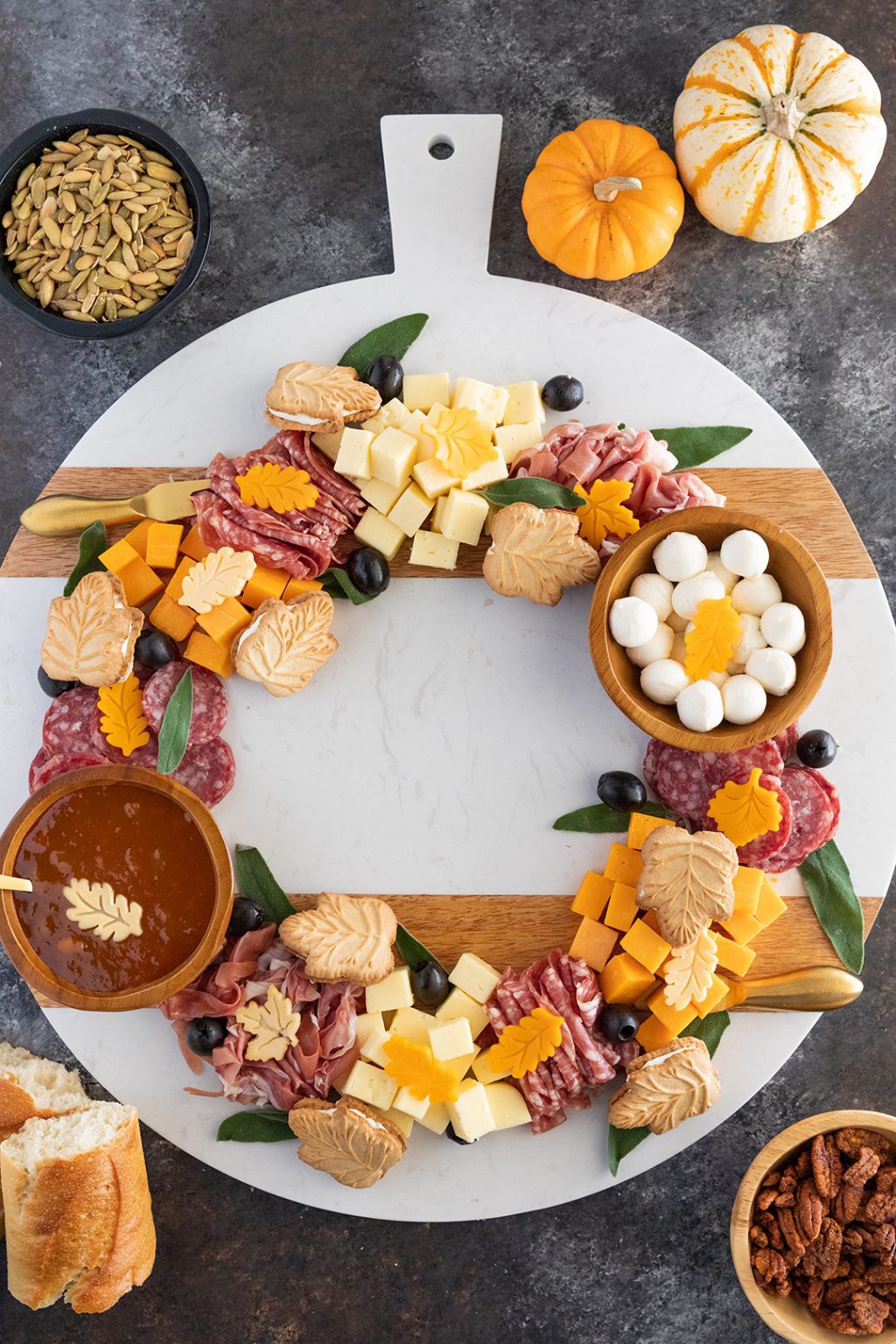 Fall Wreath Charcuterie Board - No. 2 Pencil