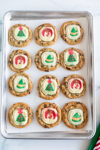 Christmas Chocolate Chip Sugar Cookies - Easy Christmas Cookies! - No ...