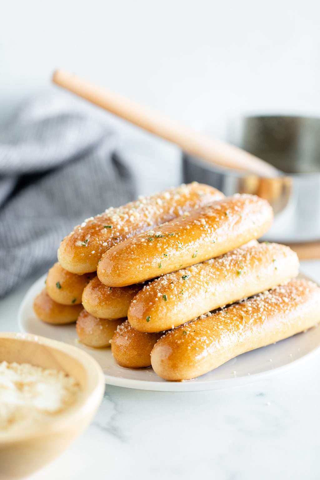 Easy Buttery Garlic Parmesan Breadsticks - No. 2 Pencil