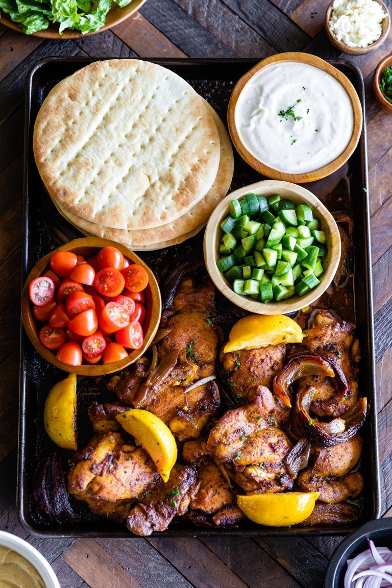 Sheet Pan Chicken Shawarma with Garlic Sauce - No. 2 Pencil
