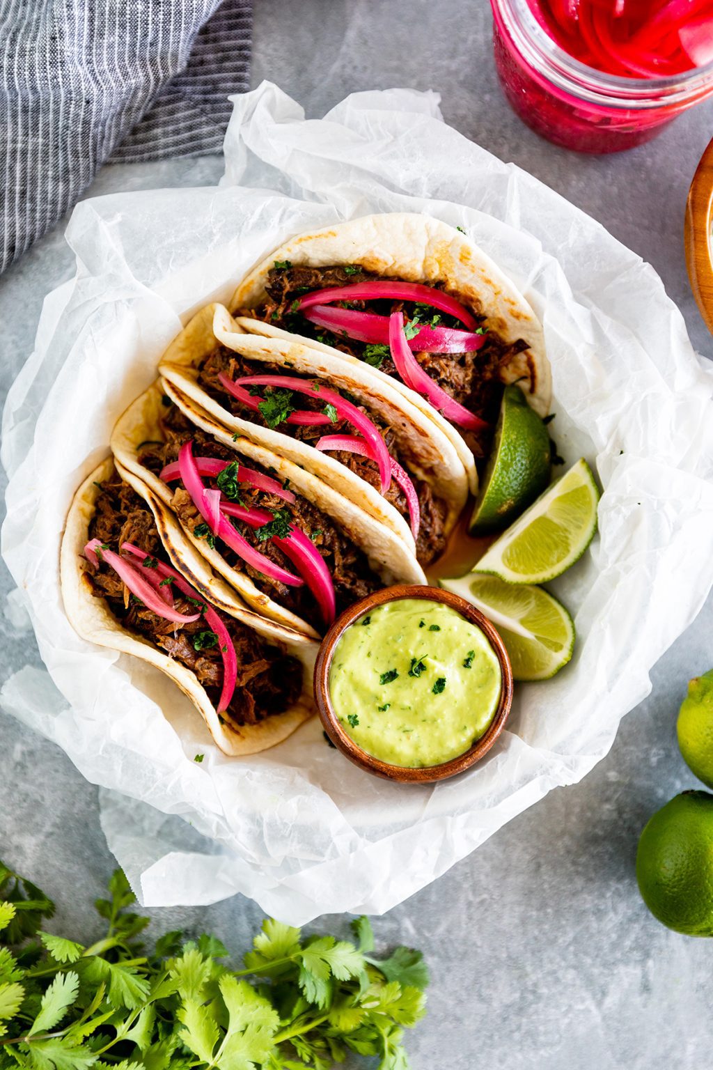 Honey Chipotle Shredded Beef Tacos - No. 2 Pencil