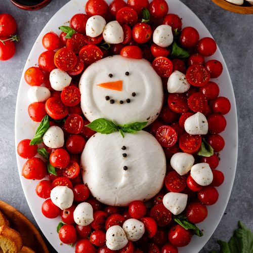 Christmas Snowman Caprese Salad - No. 2 Pencil